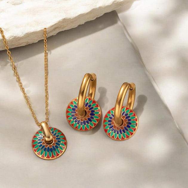 Amira - Moroccan Mosaic Gold Necklace – Overdressed