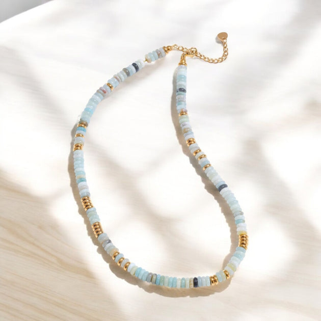 ‘Sweetie’ Necklace in Amazonite and Gold – Overdressed