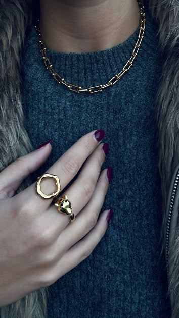 Serena Gold Ball Link Chain Necklace - Jewellery Gift For Women – Overdressed